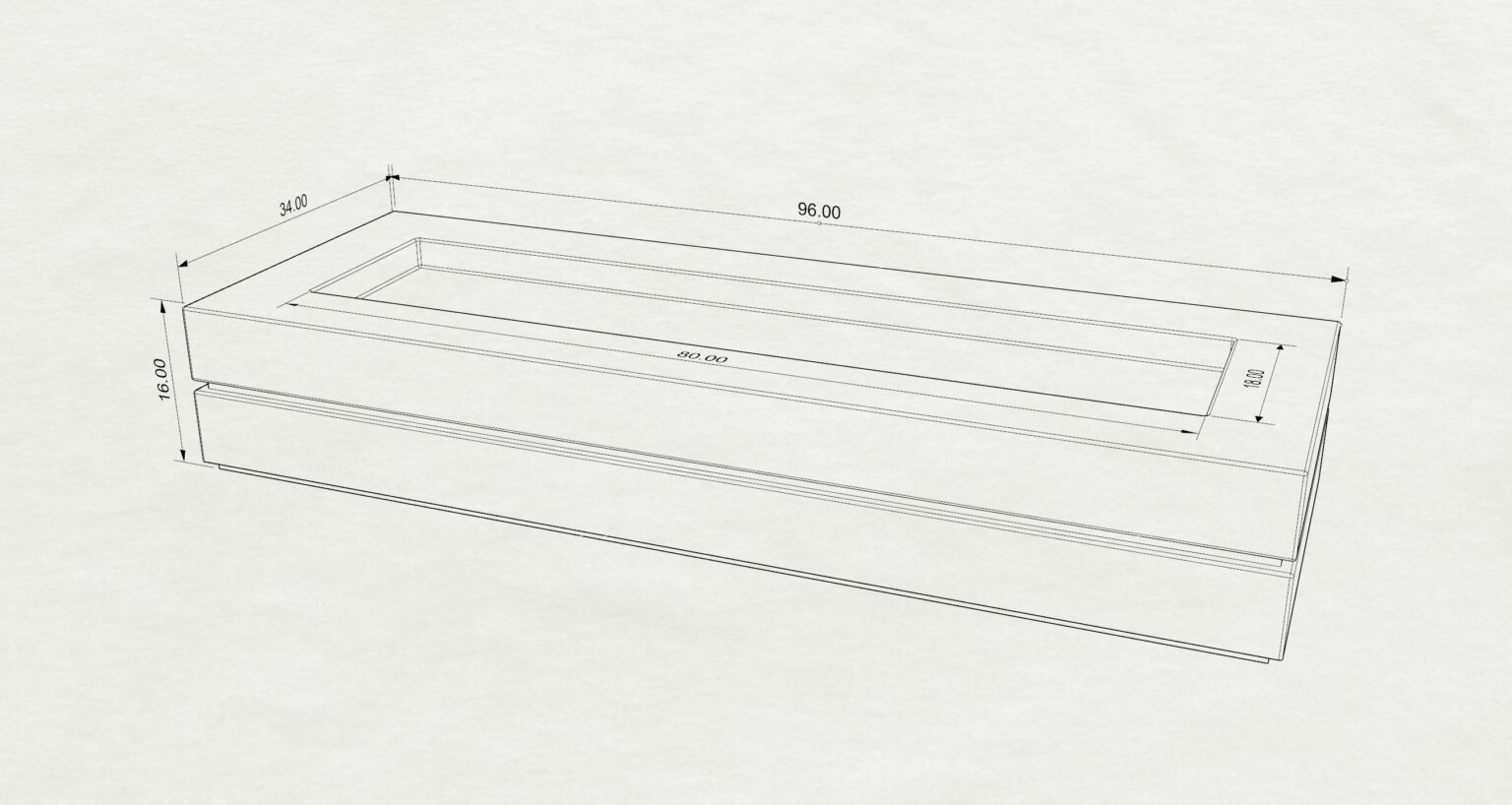 Shadowline Fire Pit - Concrete Shop West