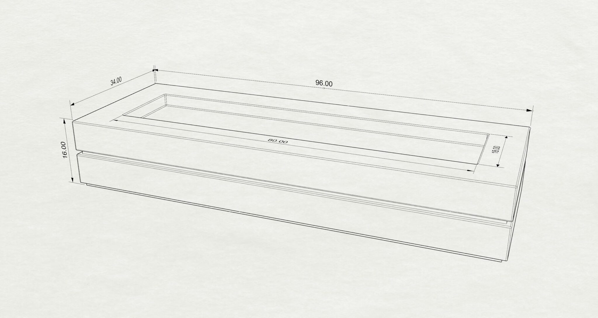 Shadowline Fire Pit - Concrete Shop West